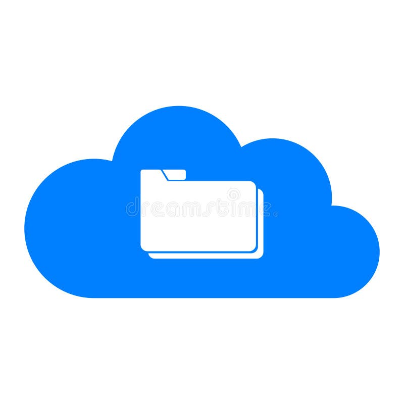 Folder and Cloud As Vector Illustration Stock Vector - Illustration of ...
