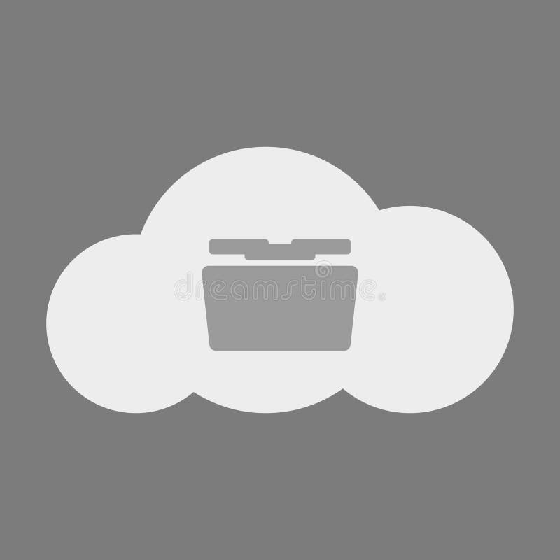 Folder on Cloud Vector. Cloud Data Storage Vector Icon. Data Storage ... Folder on Cloud Vector. Cloud Data Storage Vector Icon. Data Storage ...