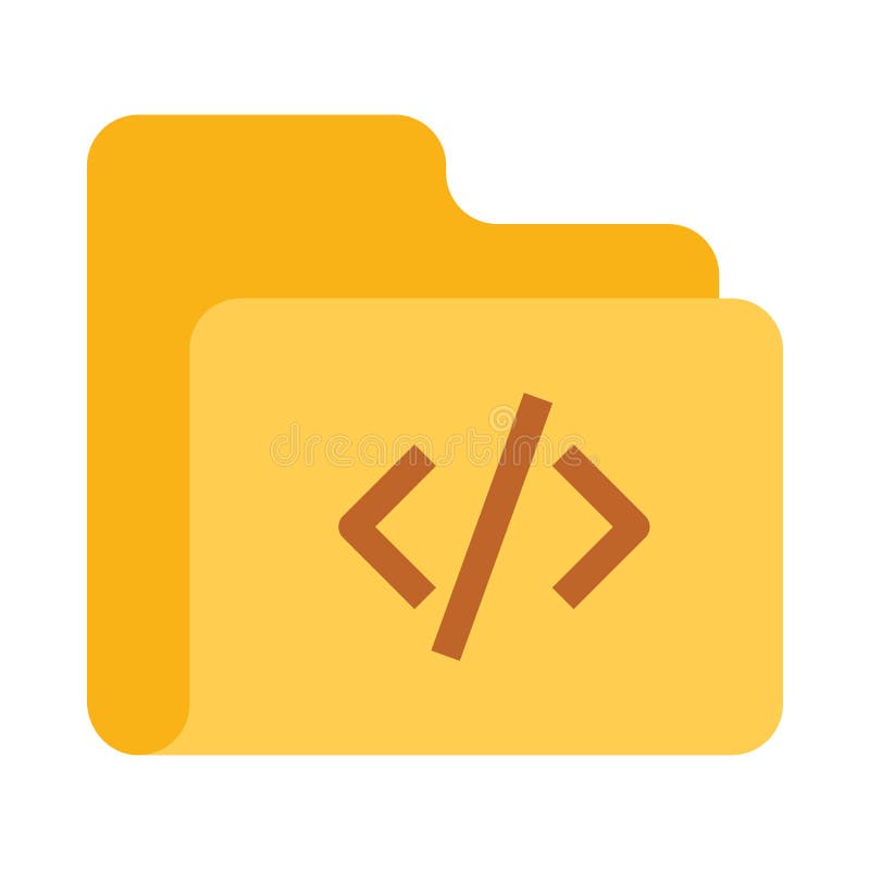 Folder Coding Color VECTOR Icon Stock Illustration - Illustration of ...