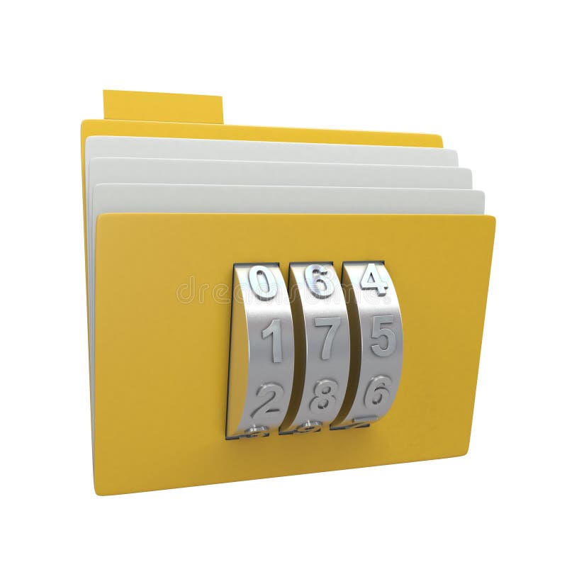 Yellow Folder Combination Lock Stock Illustrations – 88 Yellow Folder ...