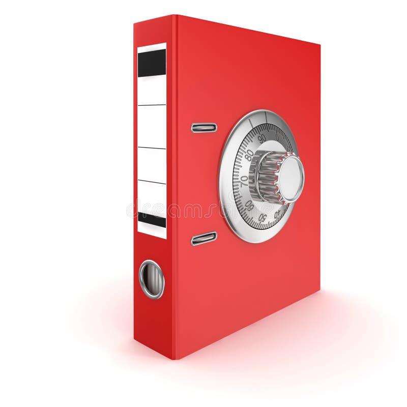 Folder and lock stock illustration. Illustration of metal - 25306299