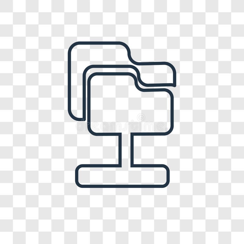 Folder Concept Vector Linear Icon Isolated on Transparent Background ...