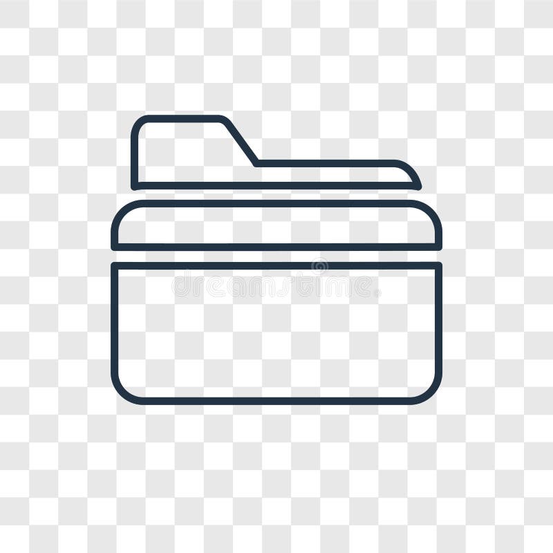 Folder Concept Vector Linear Icon Isolated on Transparent Background ...