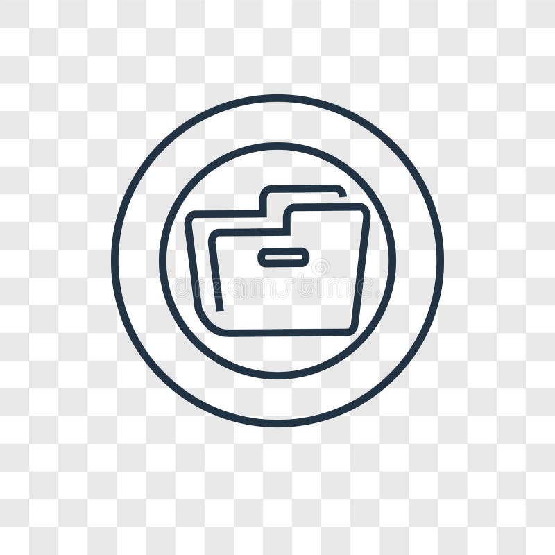 Folder Concept Vector Linear Icon Isolated on Transparent Background ...