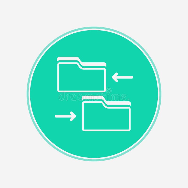 Folder Data Exchange Vector Icon Sign Symbol Stock Vector ...