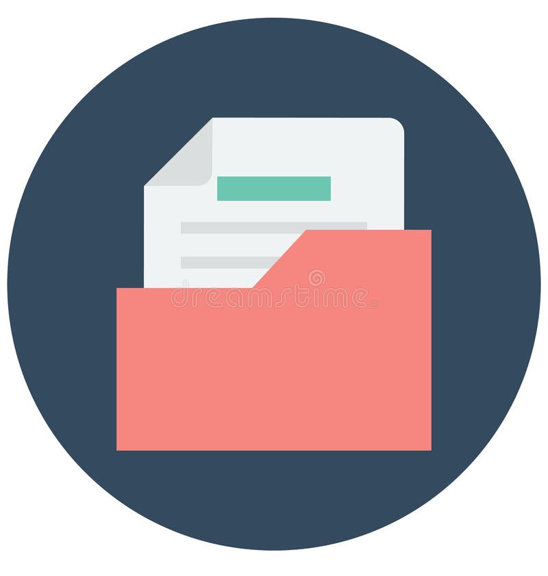 Folder, Data Folder Isolated Vector Icon that Can Be Easily Edit or ...