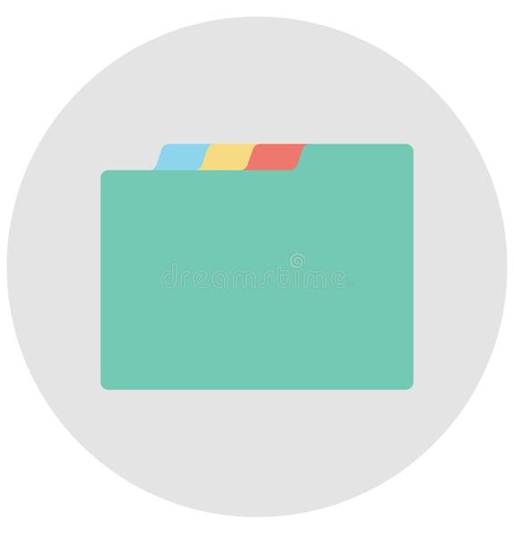 Folder, Data Folder Isolated Vector Icon that Can Be Easily Edit or ...