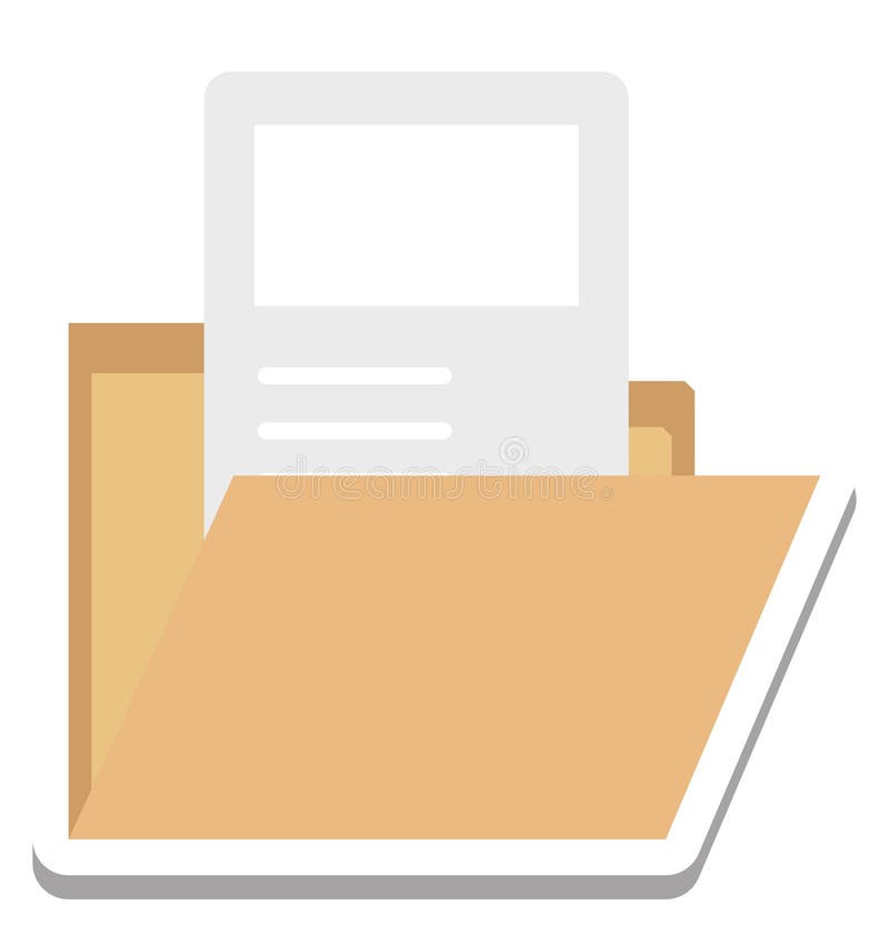 Folder, Data Folder Isolated Vector Icon Stock Vector - Illustration of ...