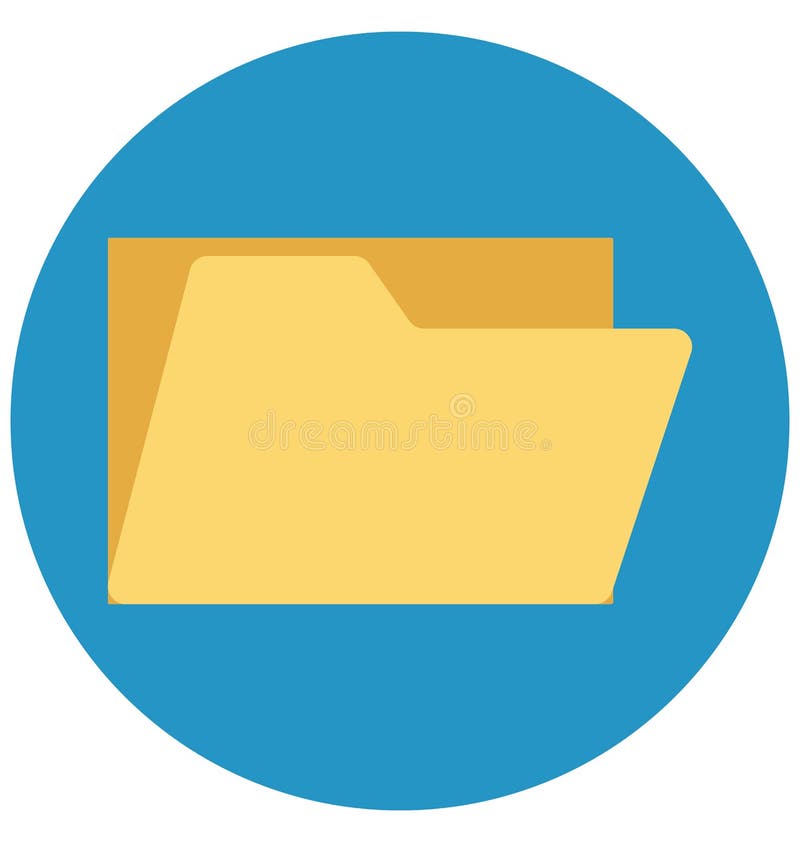 Folder, Data Folder, Isolated Vector Icons that Can Be Easily Modified ...