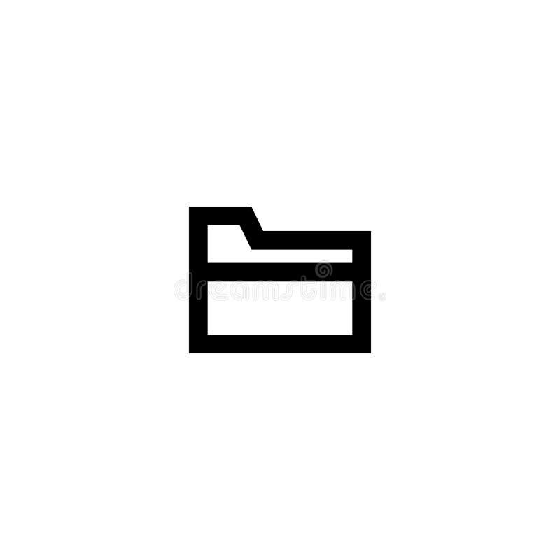 Folder Icon Simple Line Style Vector Perfect Web and Mobile ...