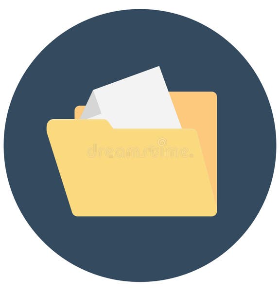 Folder, Data Folder Isolated Vector Icon that Can Be Easily Edit or ...