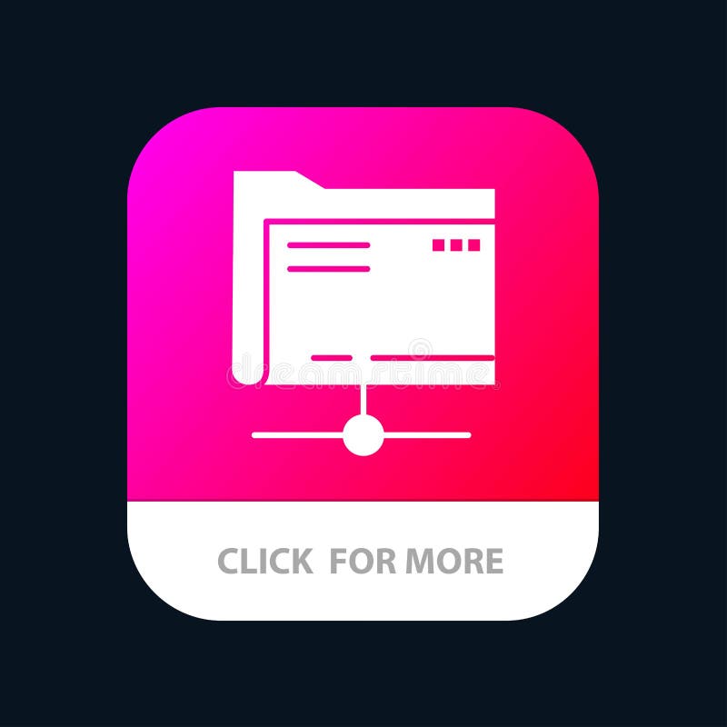 Folder, Data, Server, Storage Mobile App Icon Design Stock Vector ...