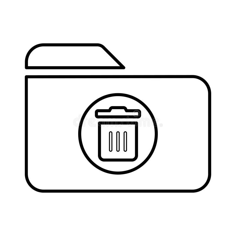 Folder Delete icon stock vector. Illustration of icon - 256360242