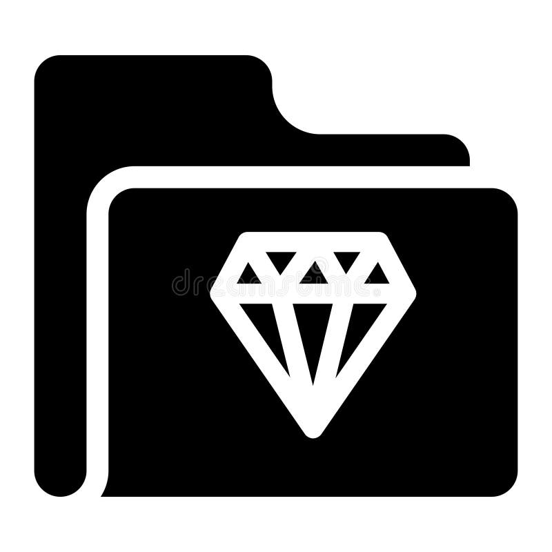 Folder Diamond Color VECTOR Icon Stock Vector - Illustration of ...