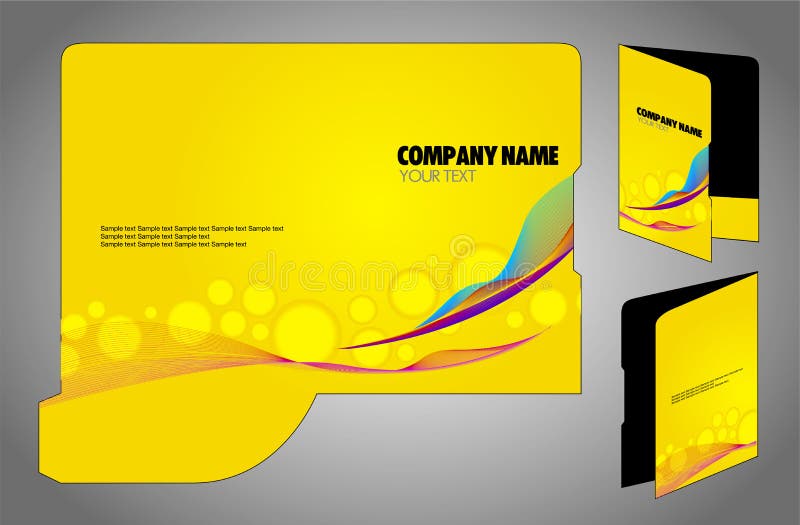 Folder with die cut stock vector. Illustration of template - 21241625