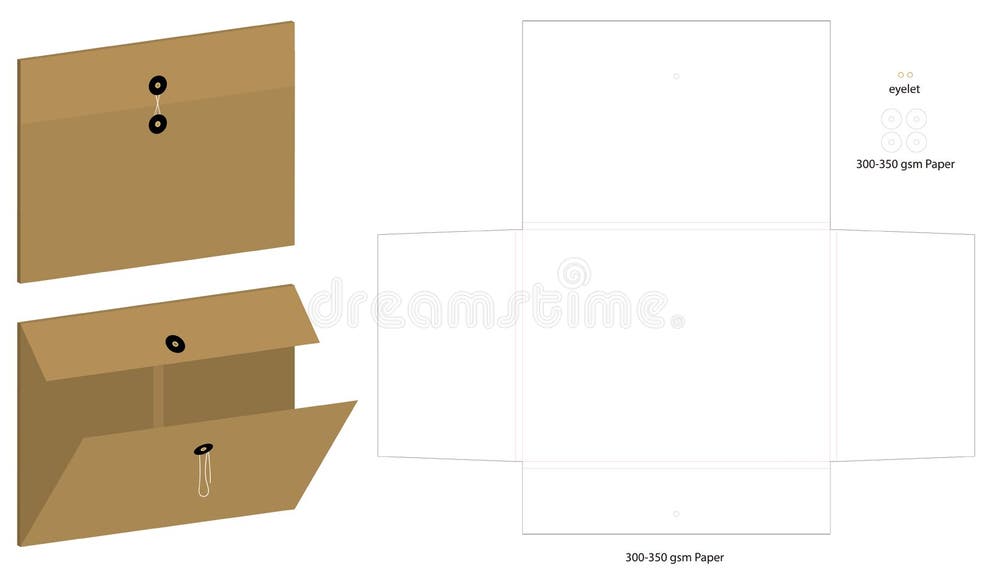 Folder Die Cut Mock Up Template Vector Stock Vector - Illustration of ...