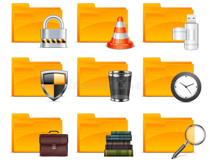 Folder With Different Icons Picture. Image: 22215296