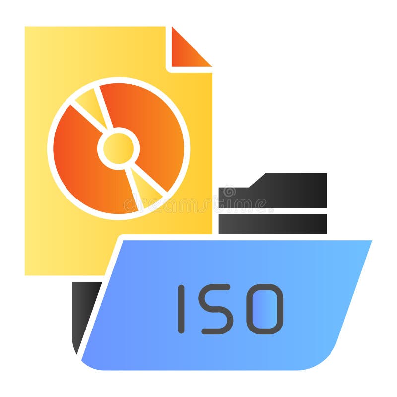 Folder with Disk Flat Icon. File Folder Color Icons in Trendy Flat ...