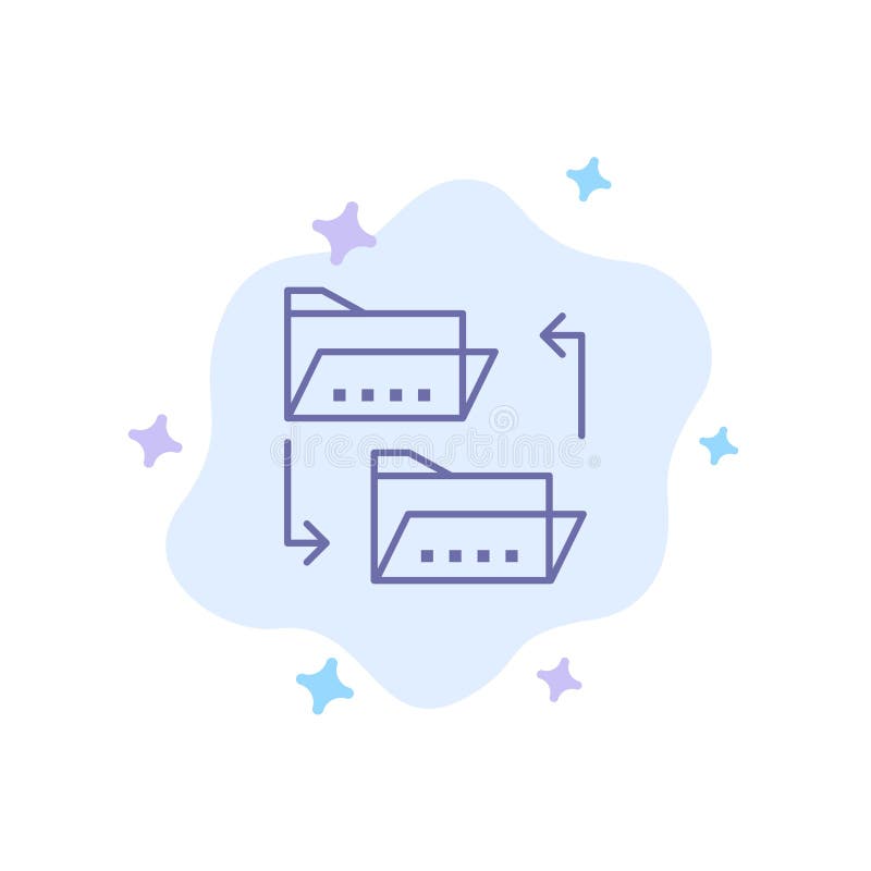 Folder, Document, File, File Sharing, Sharing Blue Icon on Abstract ...