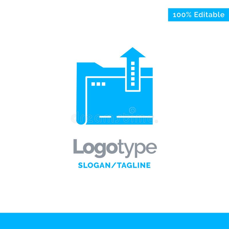 Folder, Document, File, Storage Blue Business Logo Template Stock ...