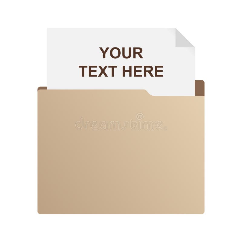 Text paper and folder stock vector. Illustration of paper - 85973683