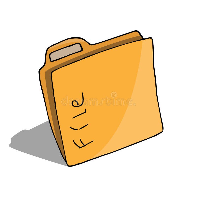 Folder Document Symbol. Vector Folder File Stock Illustration ...