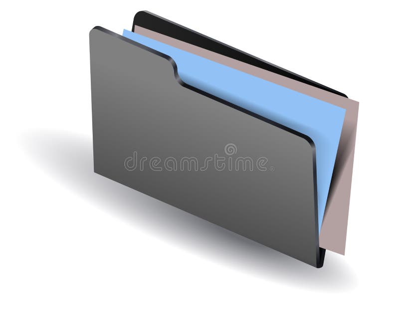 Folder and documents stock vector. Illustration of icon - 24373445