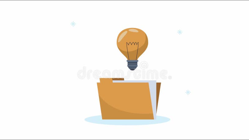 Folder File with Documents Animation Stock Footage - Video of list ...