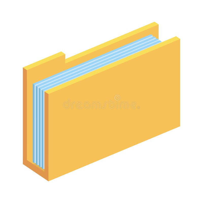 Folder with Documents 3D Render Illustration in Cartoon Style. 3D ...