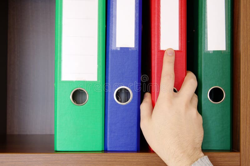 Folder with Documents and a Hand Stock Image - Image of report, folder ...