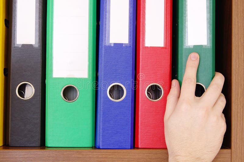 Folder with Documents and a Hand Stock Photo - Image of file, order ...