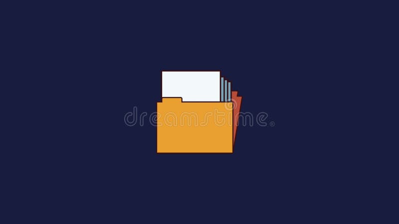 Folder with Files Documents Animation Stock Footage - Video of form ...