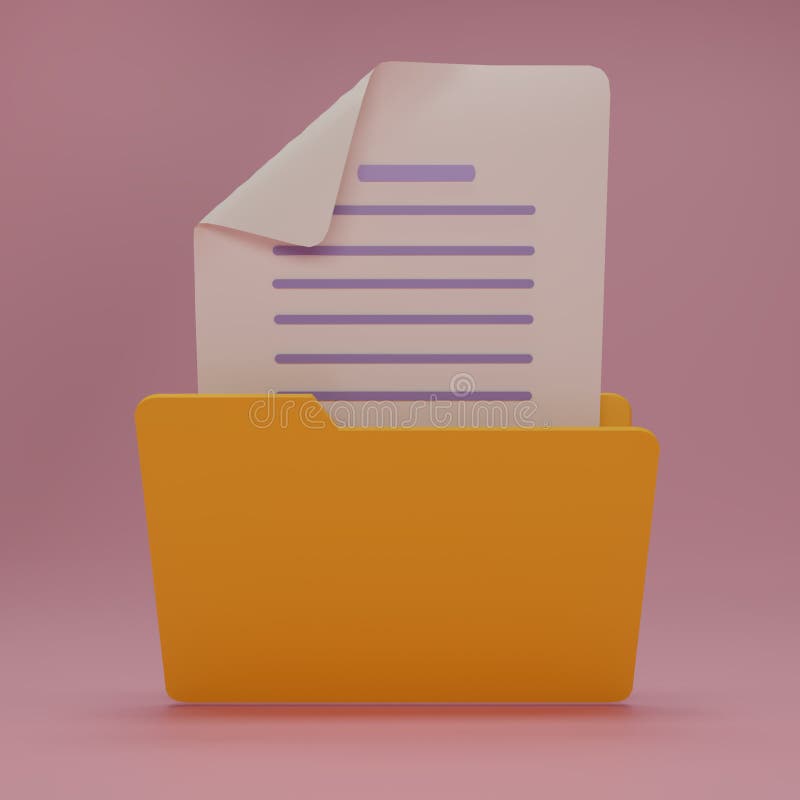 Folder with Documents Icon. Documents and Texts in Folder for Graphic ...