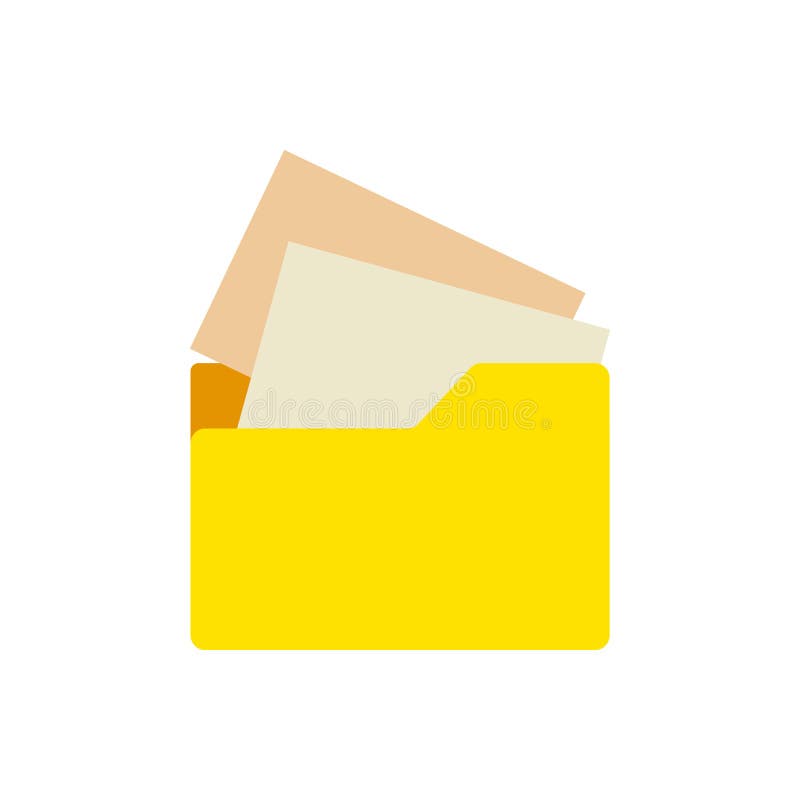 Empty Folder Icon. Vector Illustration Isolated Stock Vector ...