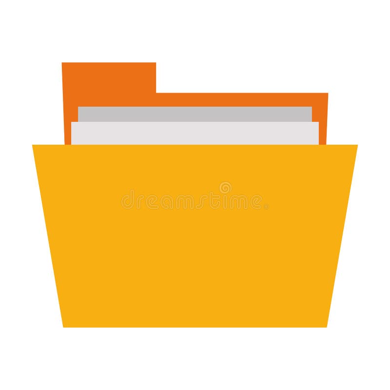 Folder with Documents Isolated Business and Office Symbol Stock Vector ...