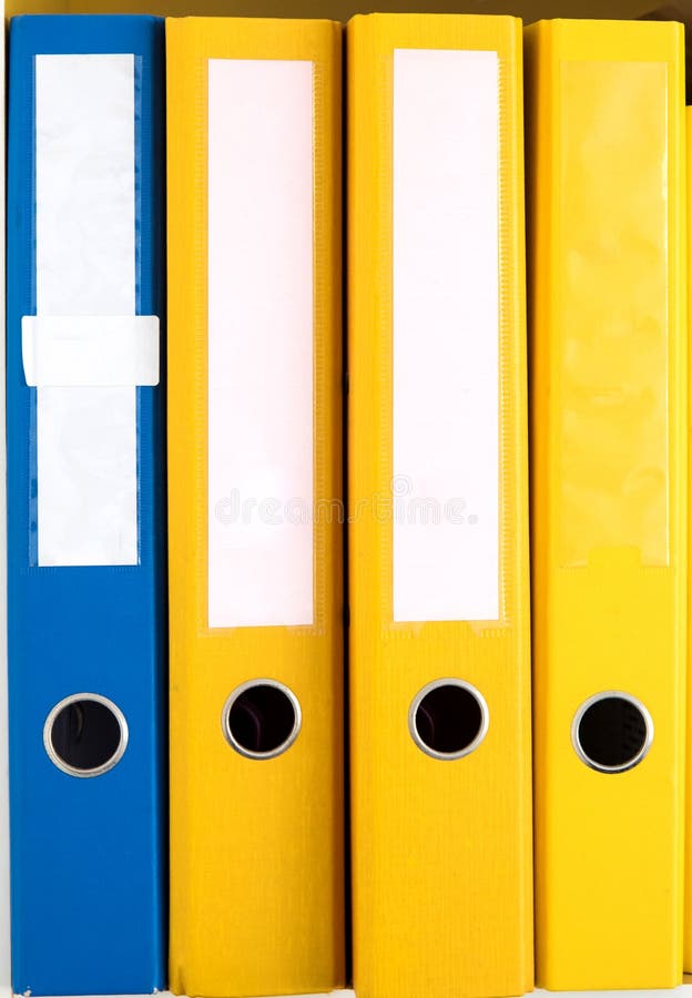 Folder with the Documents on the Shelves. Stock Image - Image of ...