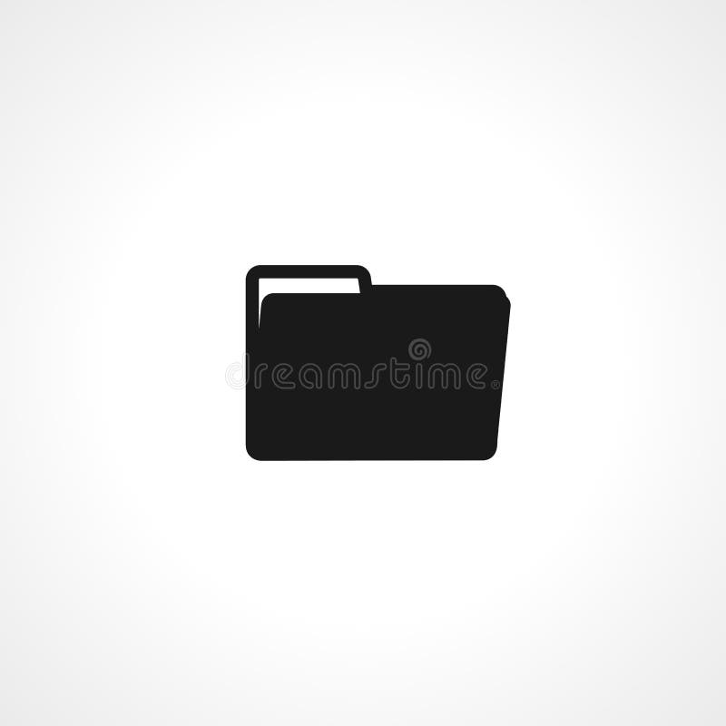 Folder with Documents Simple Isolated Web Icon Stock Illustration ...