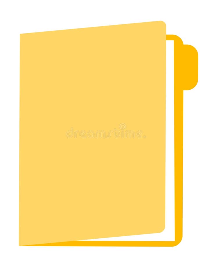Folder Icon Cartoon Vector Illustration Stock Vector - Illustration of ...