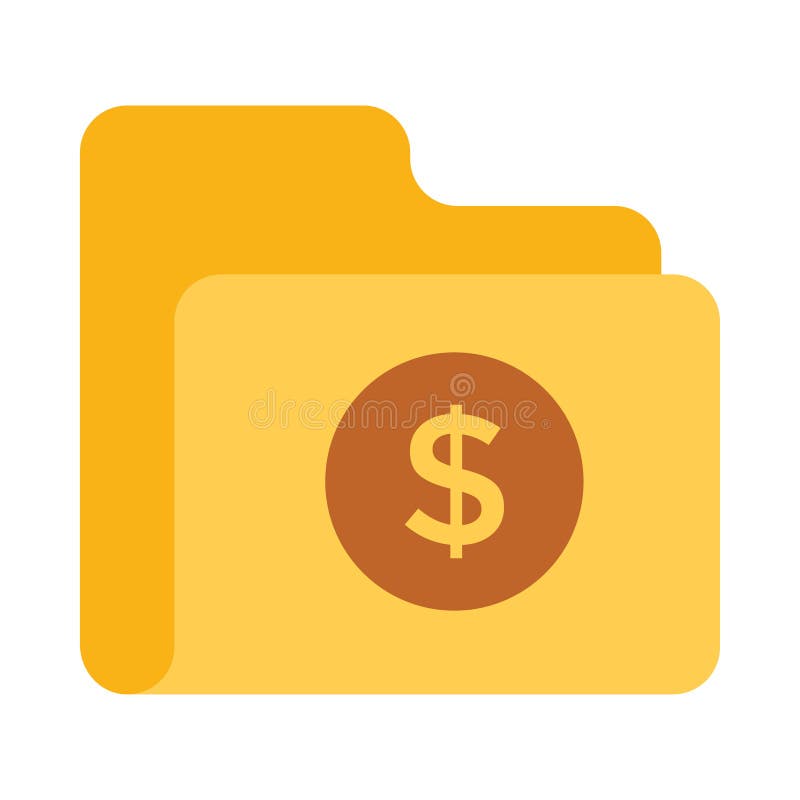Folder Dollar Color VECTOR Icon Stock Vector - Illustration of icons ...