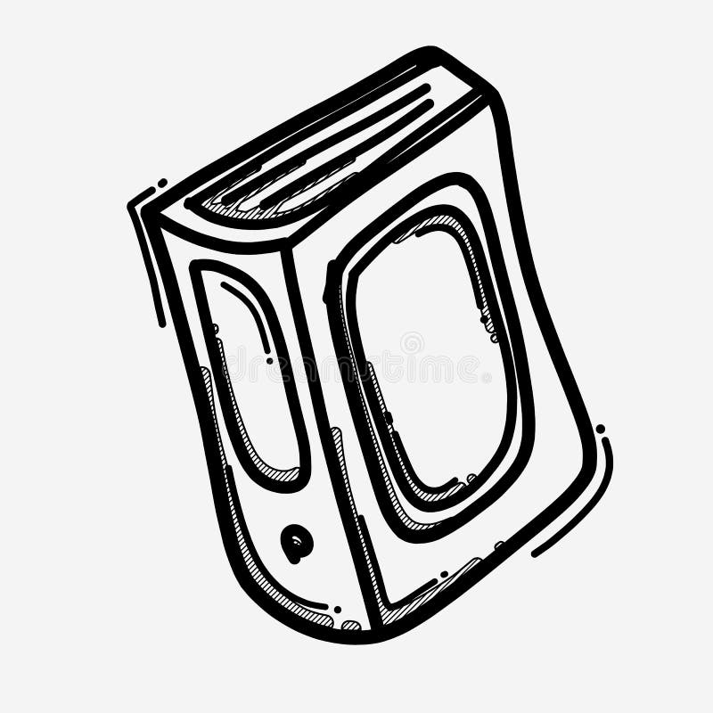 Folder Doodle Vector Icon. Drawing Sketch Illustration Hand Drawn Line ...