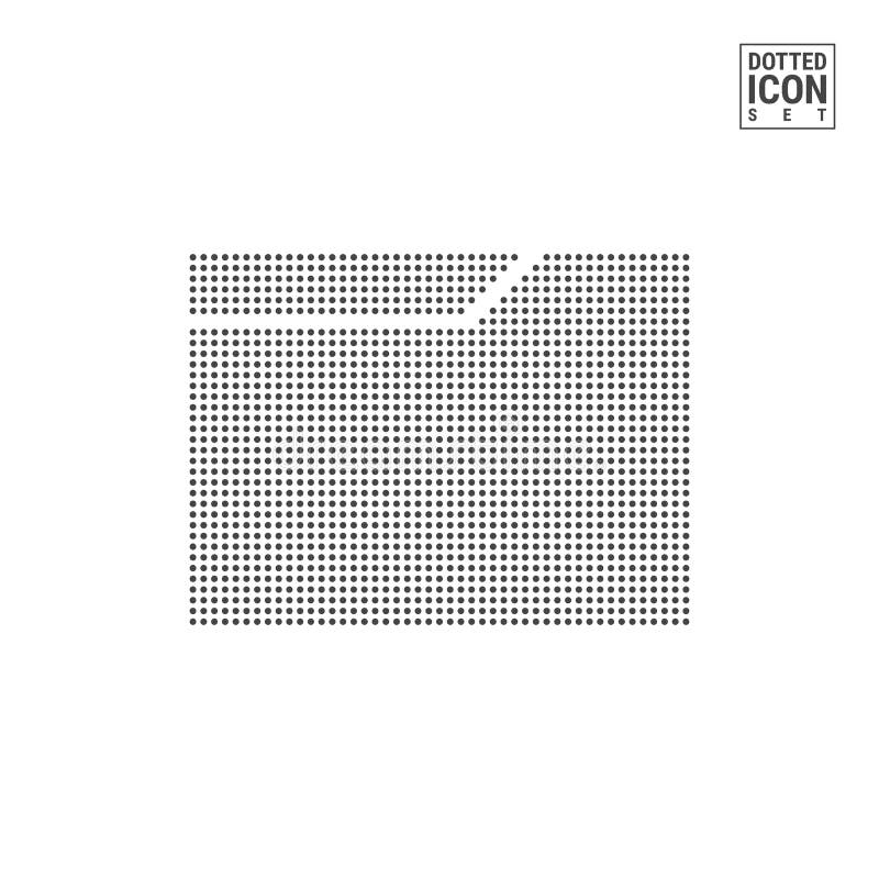 Folder Dot Pattern Icon. Directory Dotted Icon Isolated on White ...