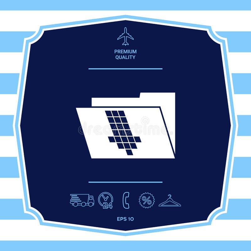 Folder Down Arrow Icon. Graphic Elements for Your Design Stock Vector ...