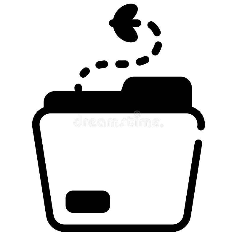Folder Empty State Single Isolated Icon with Solid Shape Style Stock ...