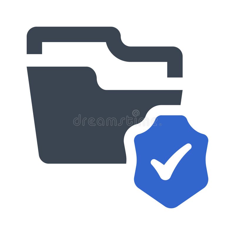 Folder encryption icon stock illustration. Illustration of icon - 351613039