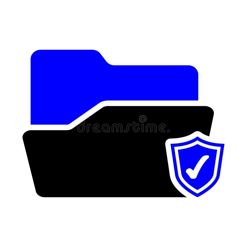 Folder Encryption Icon stock illustration. Illustration of graphic ...