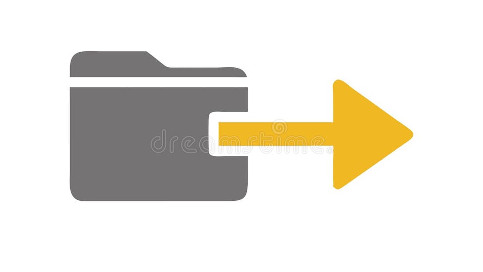 Folder Export Icon, Data Transfer Arrow Symbol, Vector Design ...