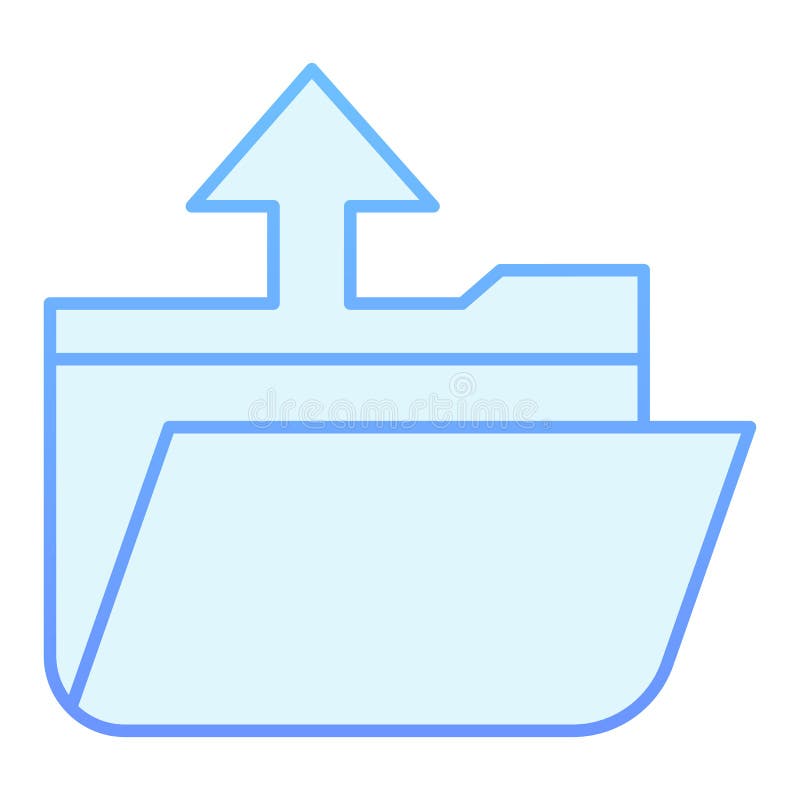 Folder Extraction Solid Icon. Open Folder Vector Illustration Isolated ...