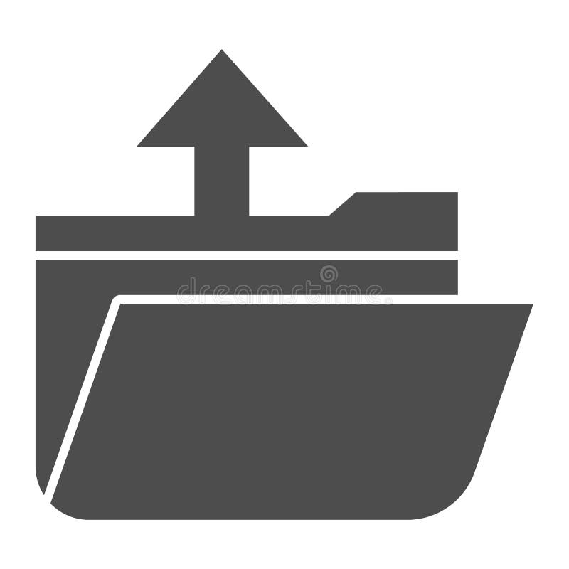 Folder Extraction Line Icon. Open Folder Vector Illustration Isolated ...