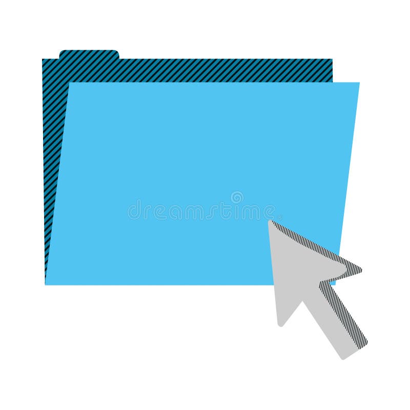 Folder File with Arrow Cursor Mouse Stock Vector - Illustration of ...