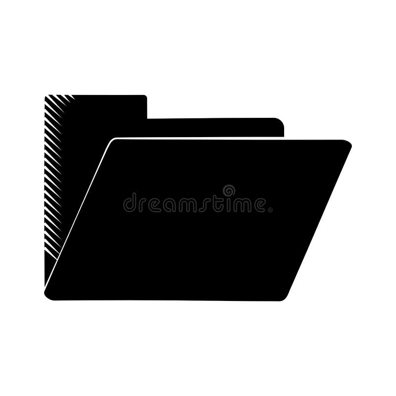 Folder File Document Archive Pictogram Stock Vector - Illustration of ...